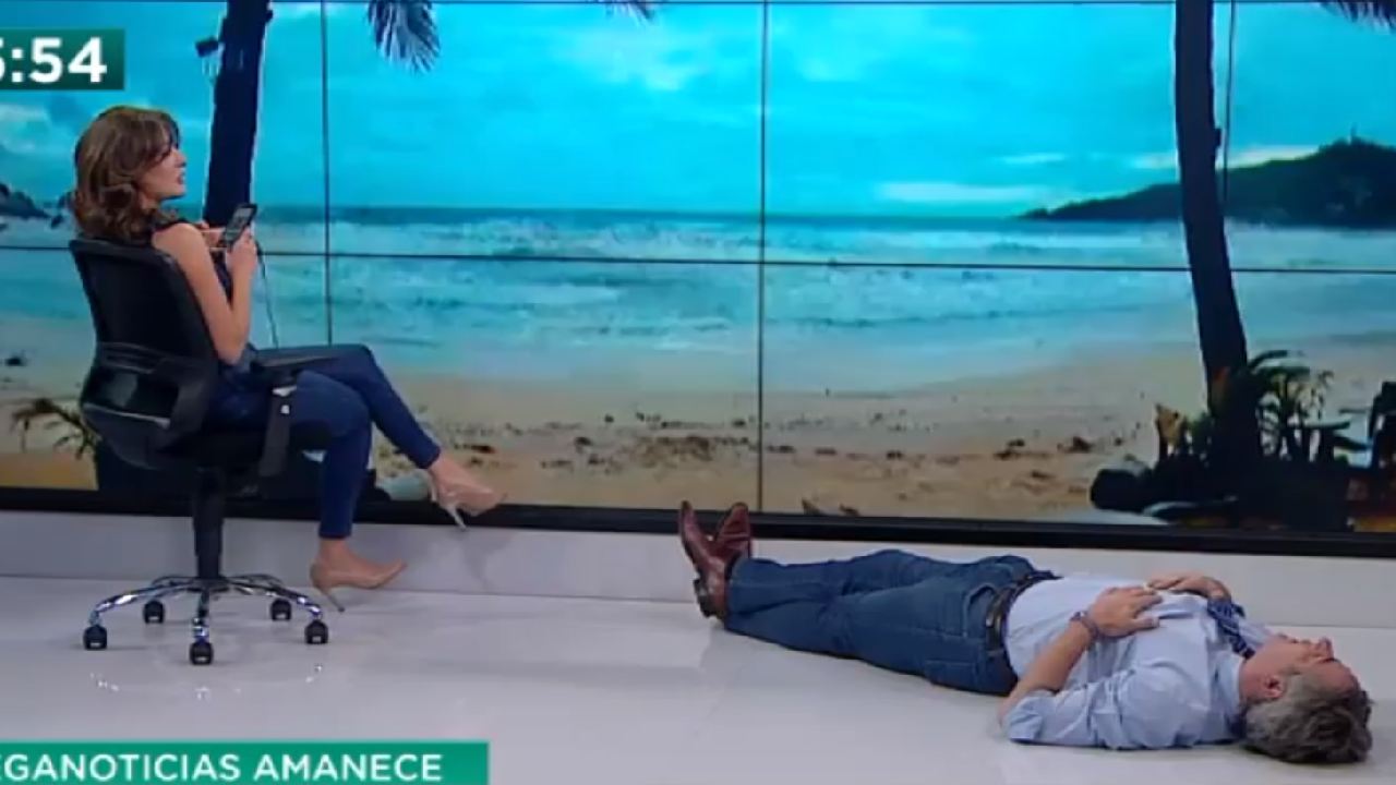 Priscilla Vargas y Repenning recrearon una escena en Meganoticias — Pudahuel