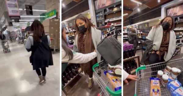 Mujer es sorprendida robando en un supermercado y así reaccionó — Pudahuel