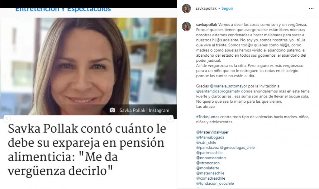 Savka Pollak reveló millonaria deuda que tiene el padre de sus hijos ...