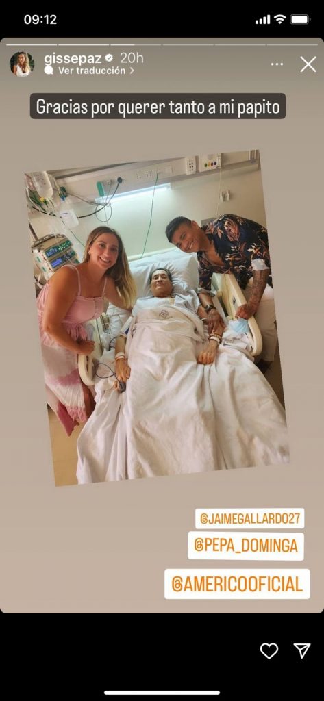 Gisella Gallardo mostró emotivo gesto de reconocido cantante nacional ...